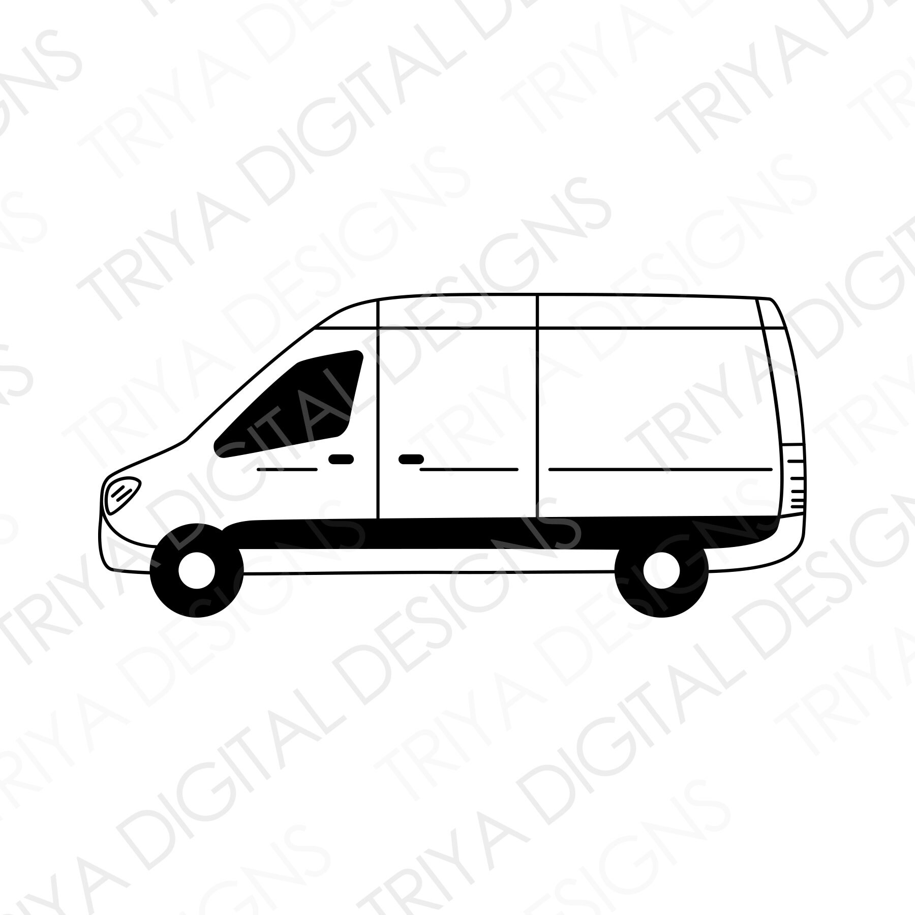 Camper Van SVG Cut File White Van Van Life Camping Van | Etsy