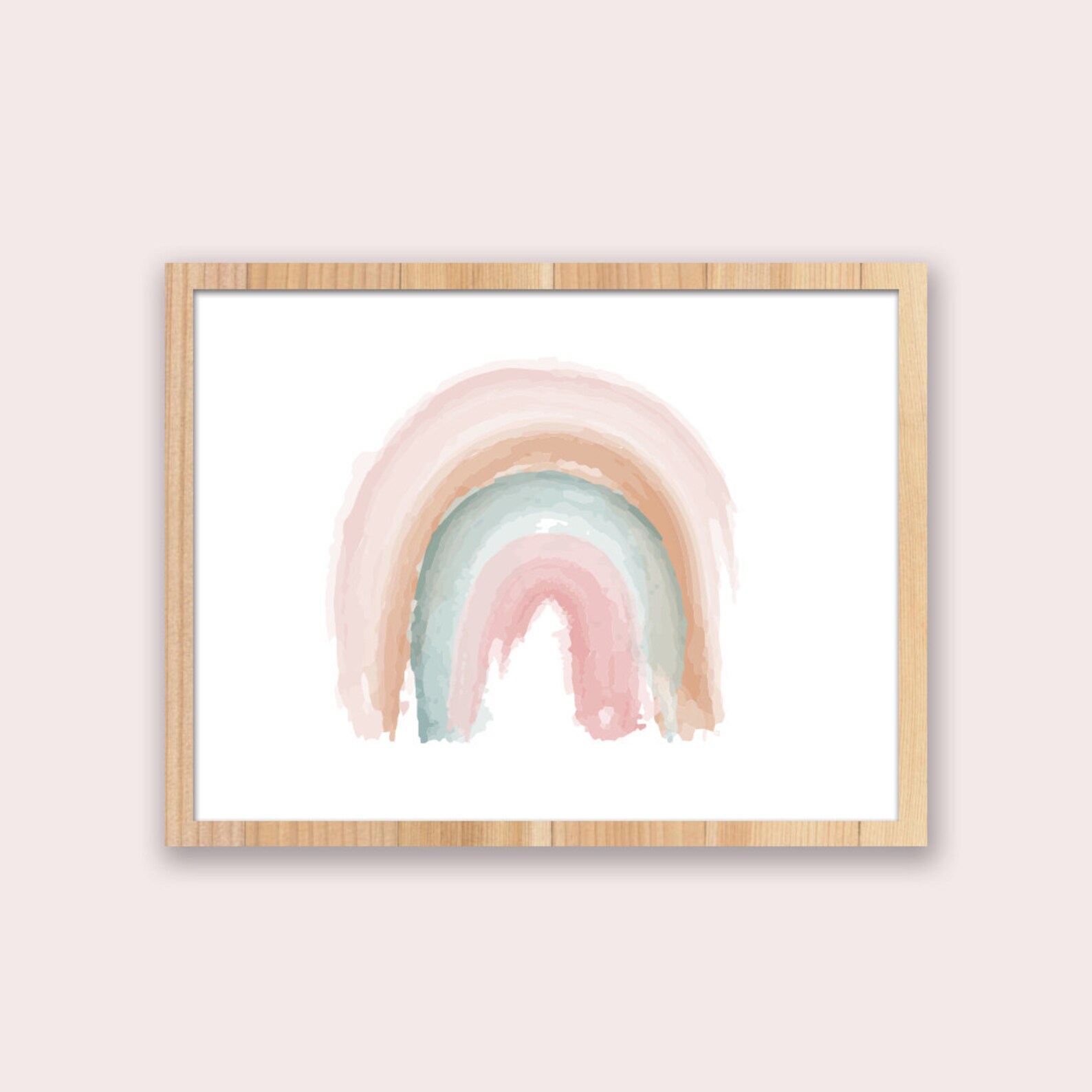 Abstract Boho Pastel Rainbow Digital Print Boho Rainbow Wall - Etsy