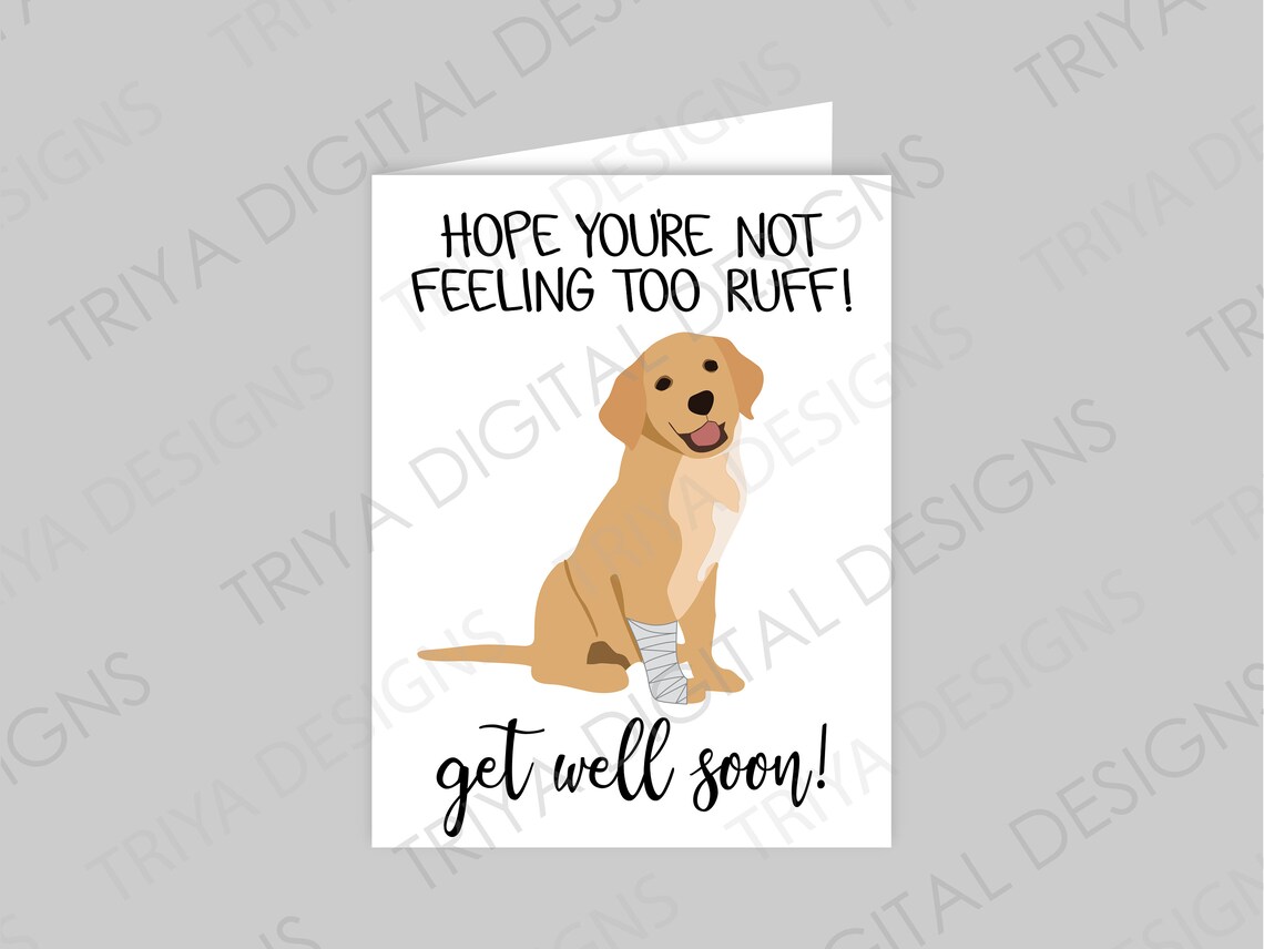 Get Well Soon Greeting Card INSTANT DIGITAL DOWNLOAD Blank | Etsy