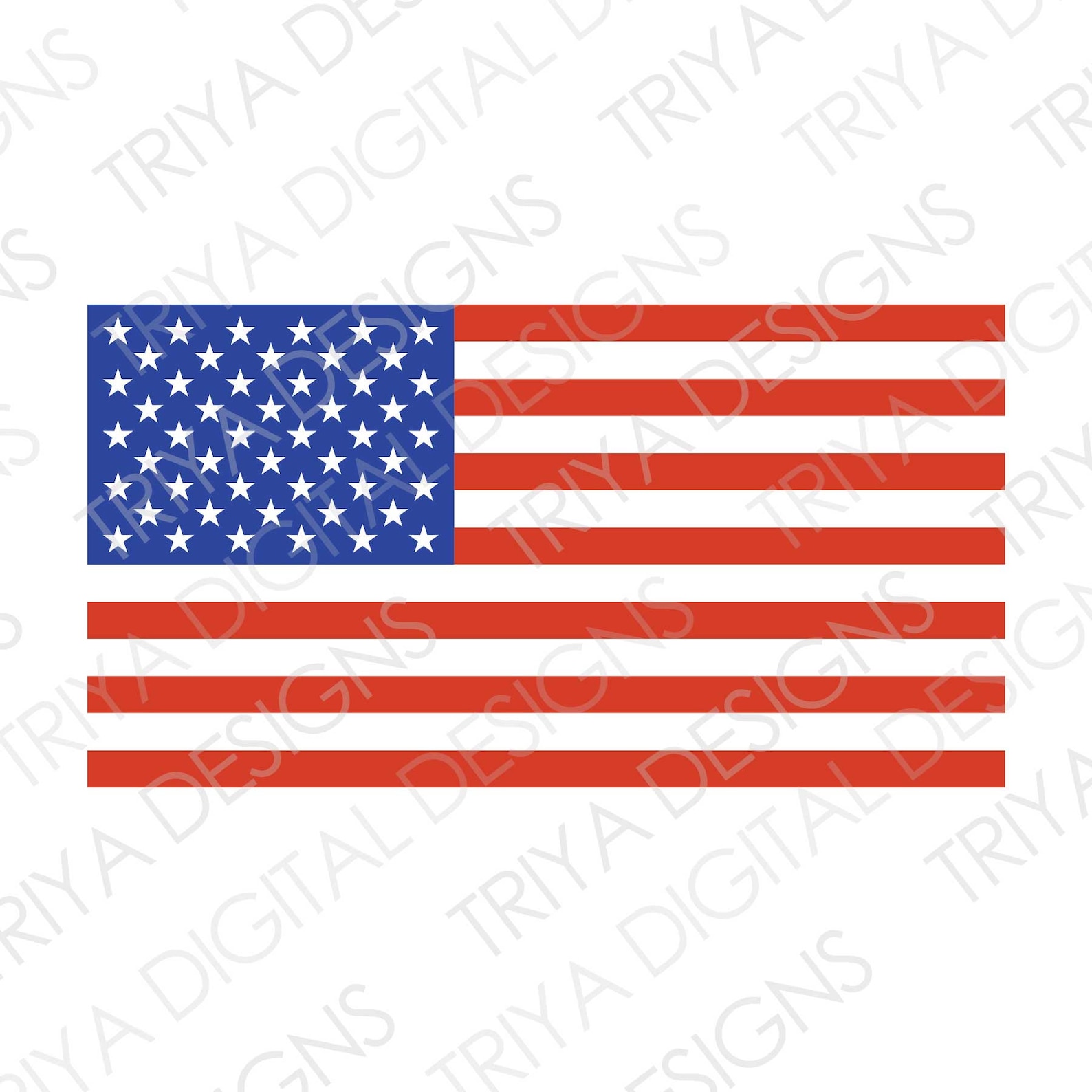American Flag SVG Cut File US Flag PNG Red White and Blue - Etsy