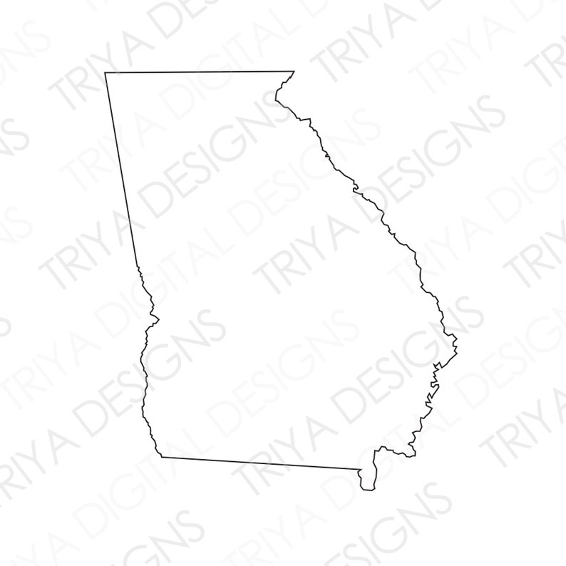 Georgia SVG Cut File | State of Georgia Outline SVG File | Instant ...
