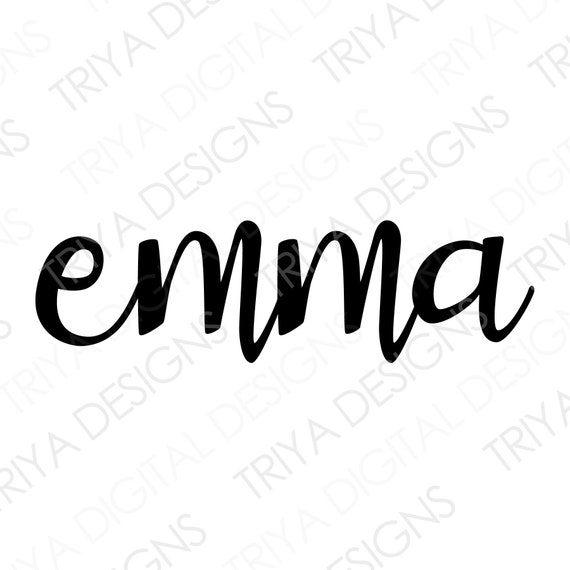 emma-svg-emma-hand-lettered-cursive-text-custom-first-name-etsy