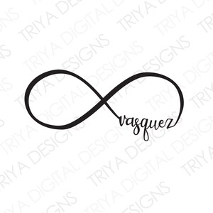Infinity Sign With Custom Name SVG | Hand Lettered Cursive Text ...