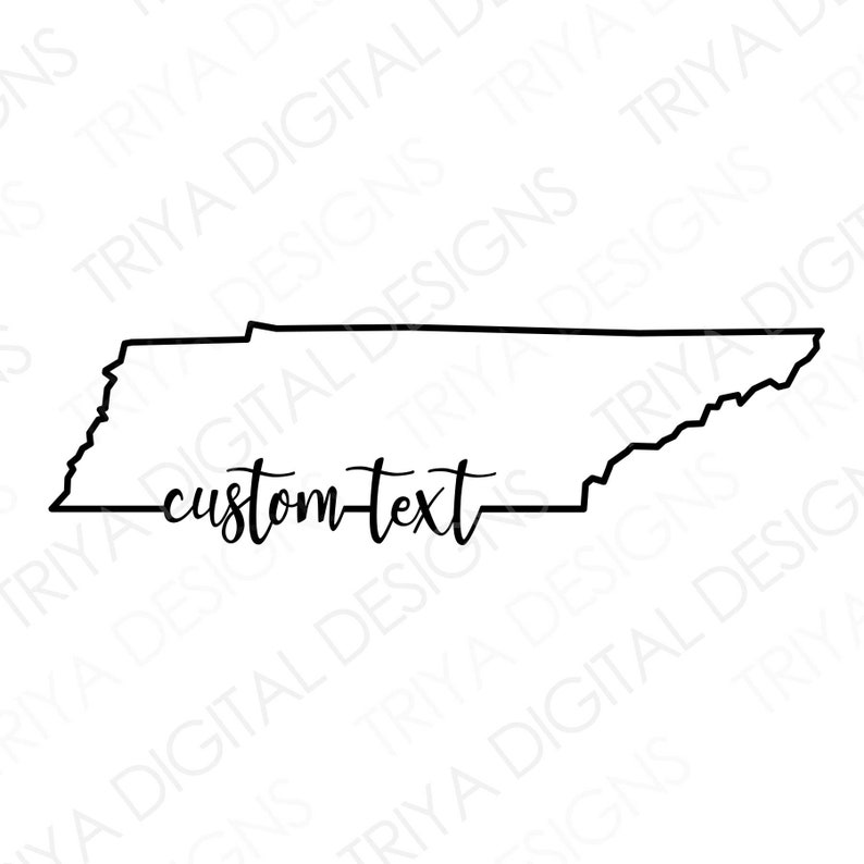 State Outline With Custom Text SVG Hand Lettered Cursive - Etsy