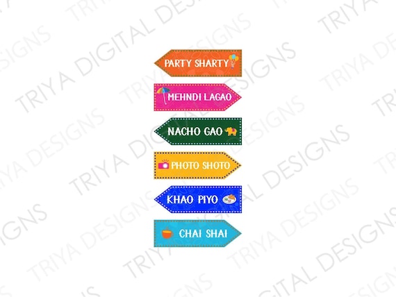 Desi Directional Signs JPG File PRINTABLE Digital Download | Etsy