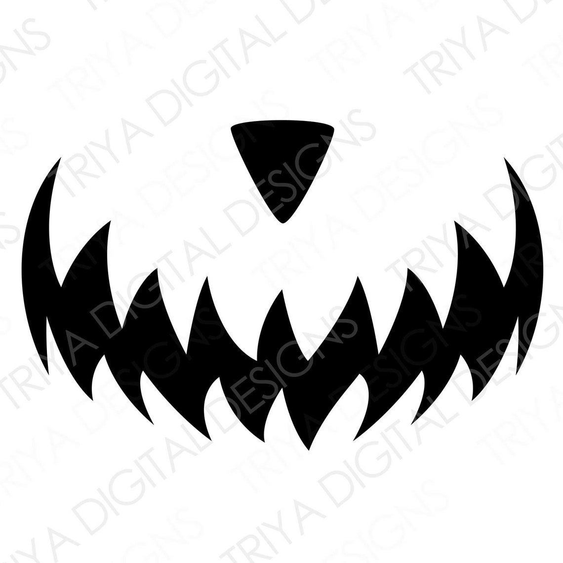 Scary Pumpkin Face SVG Cut File Jack O' Lantern Face PNG - Etsy