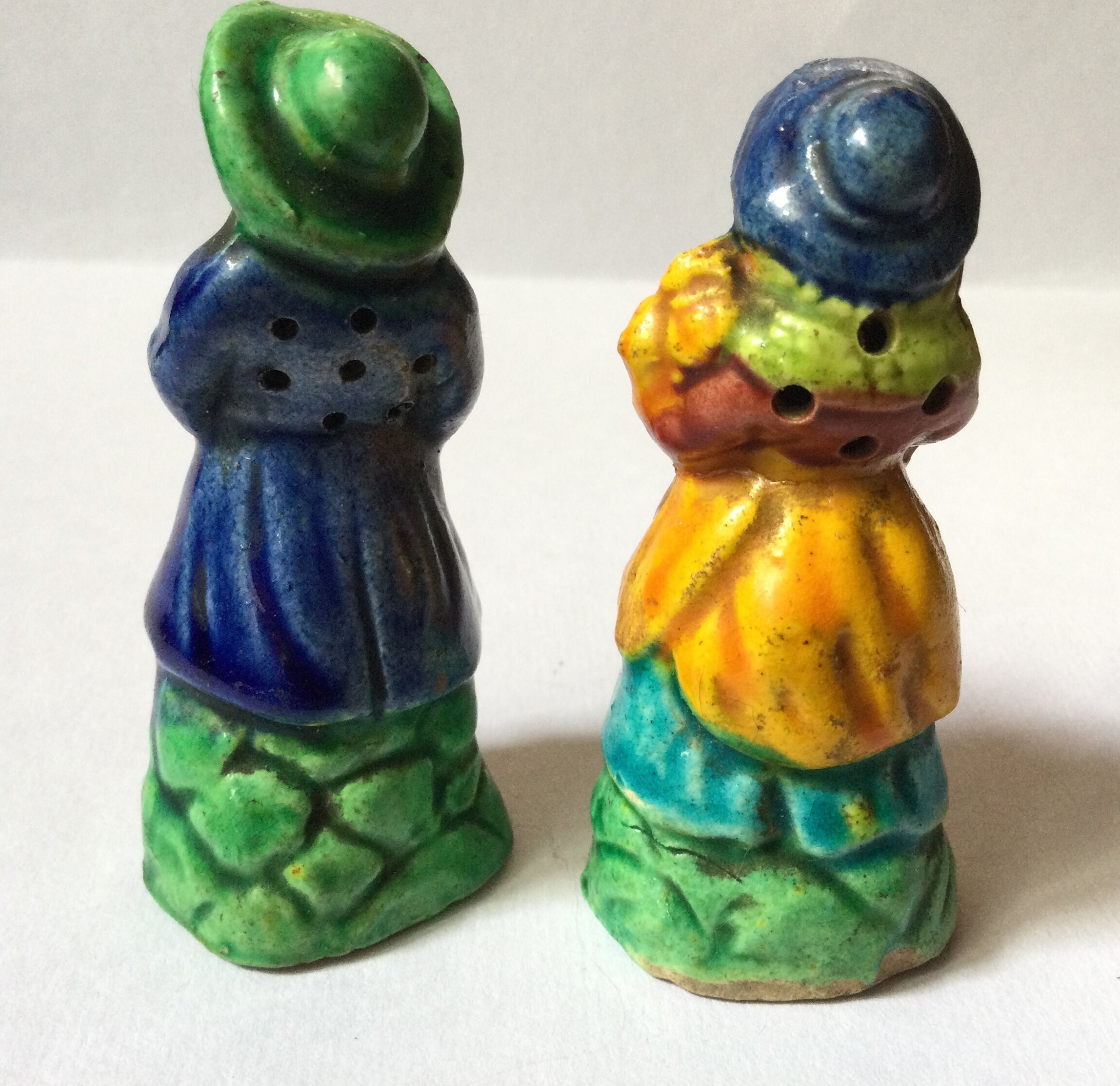 Antique Street Vendor Old English Salt & Pepper Pots - Etsy