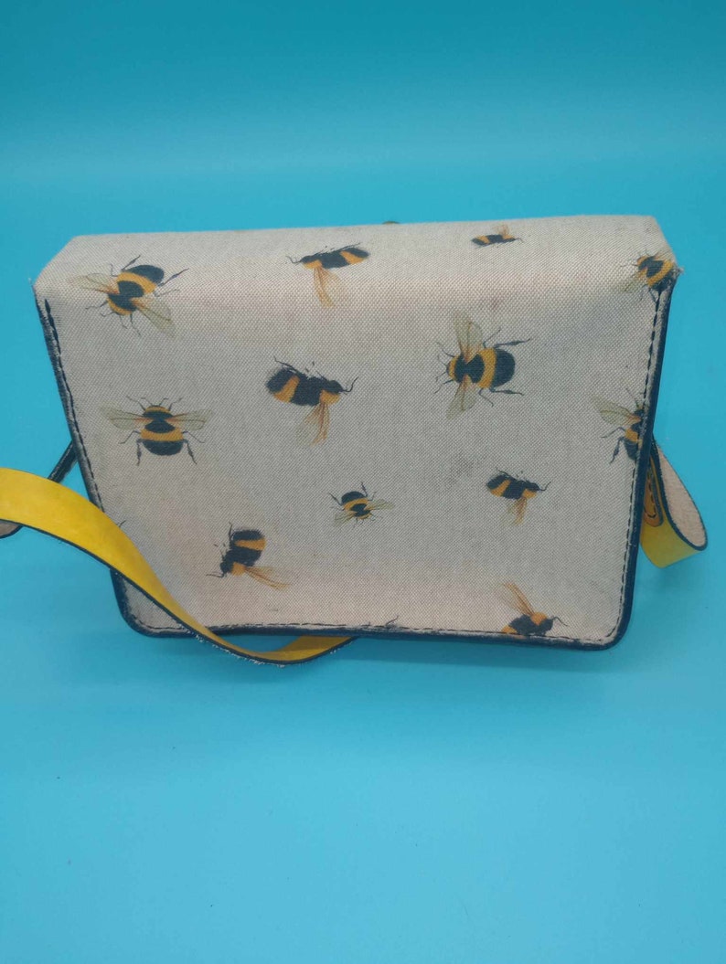 Mustard Yellow With Bee Print Fabric Satchel Bag - Etsy