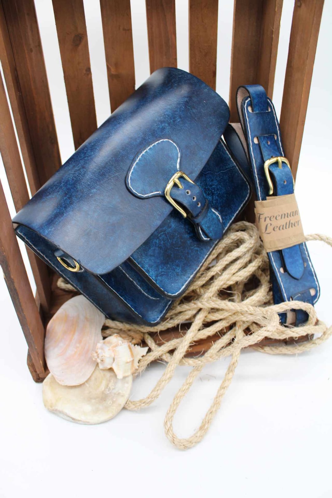 Rich Blue Satchel Style Bag - Etsy