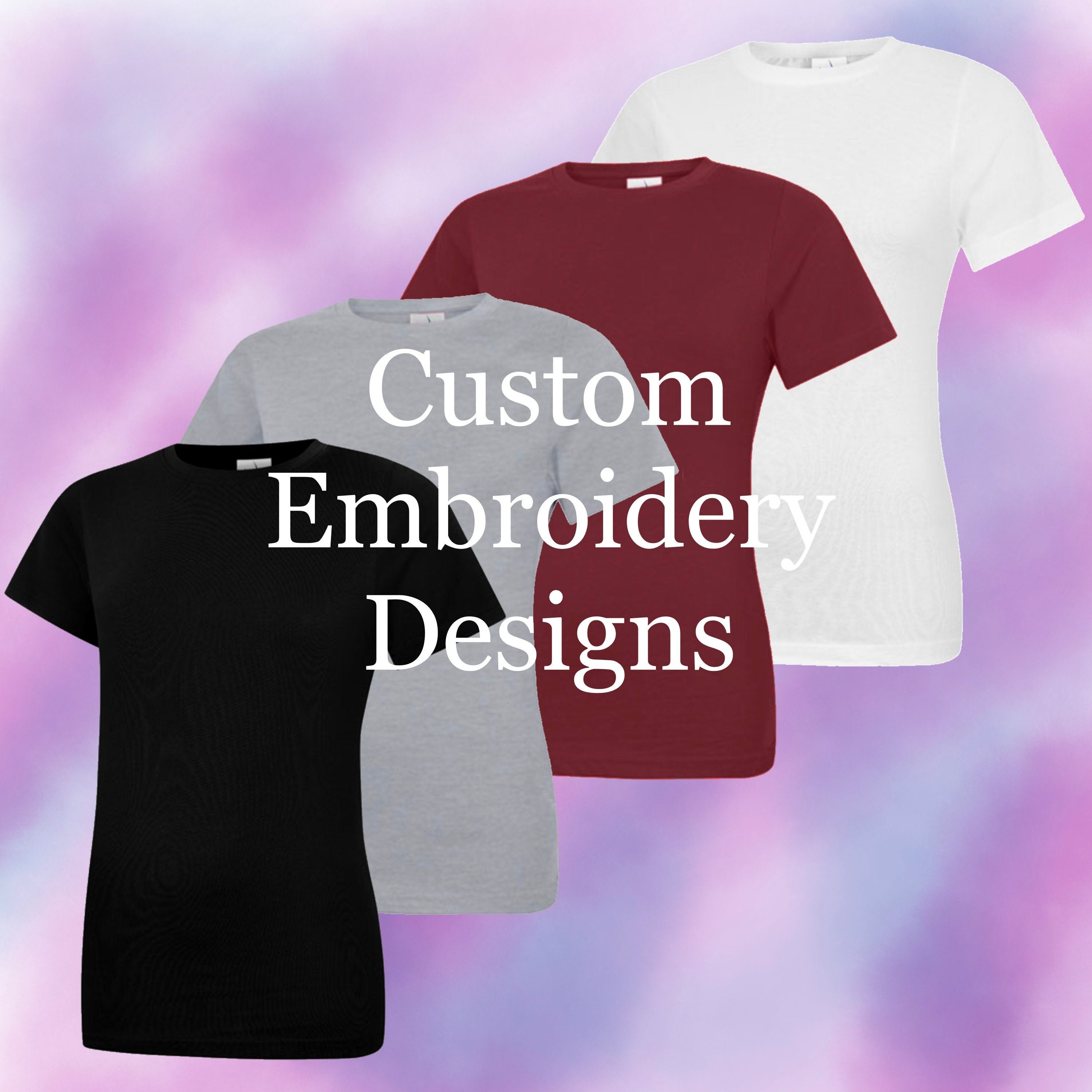 Personalised Embroidered T-shirt, Custom, Personalised, Tee, Shirt ...