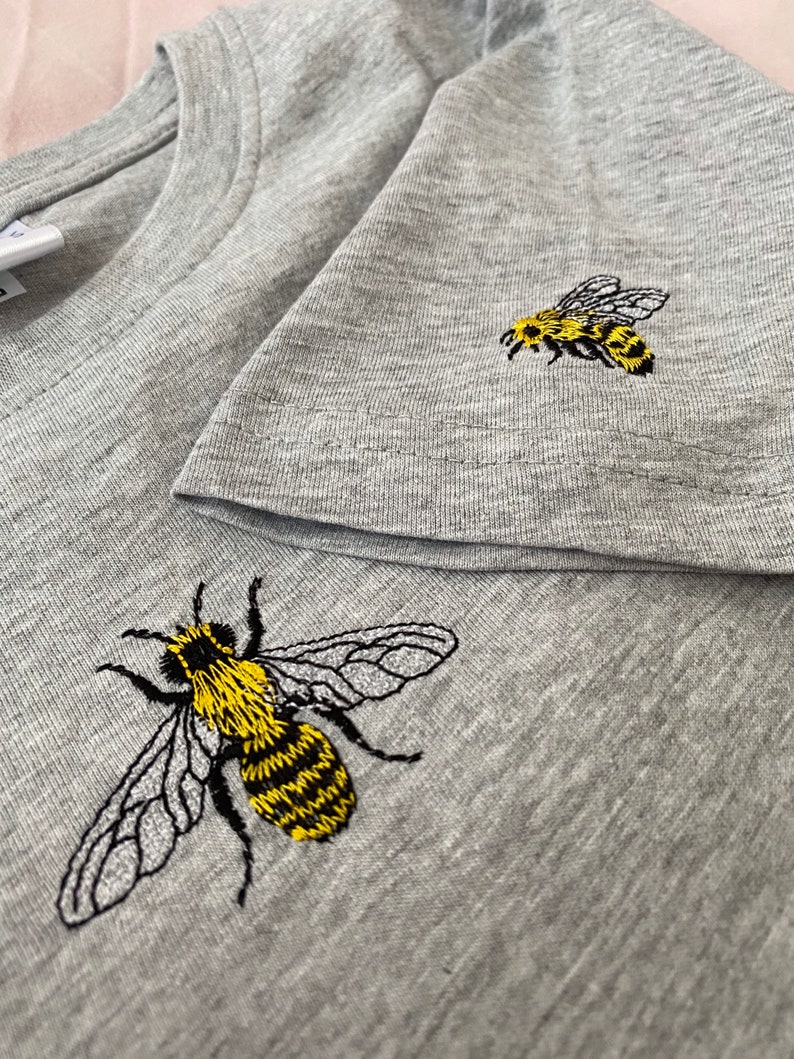 Embroidered Bee T-shirt, T-shirt, Bee, Bumble Bee, Honey Bee, Honey ...