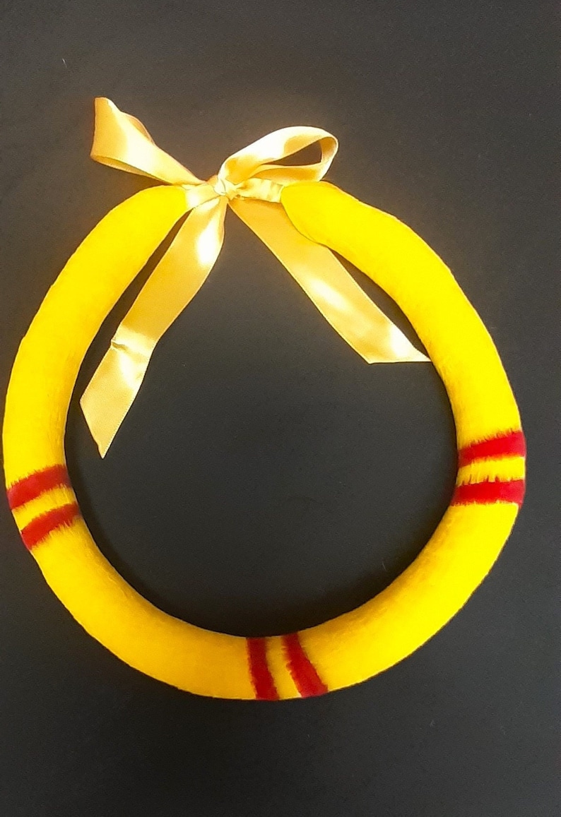 Ilima and Red Lei Hulu Kamoe, Maui Feather Lei, Handmade Custom Lei ...