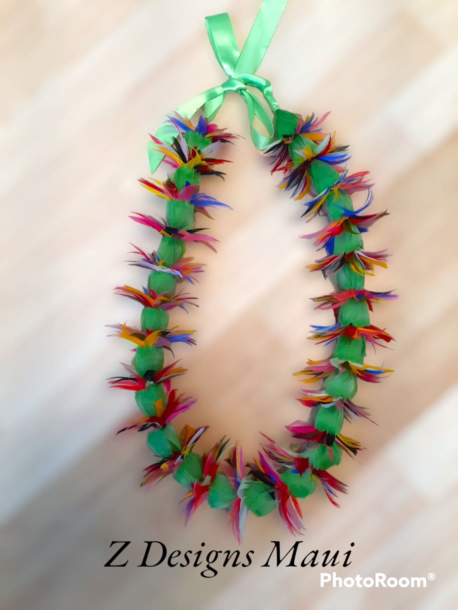 Mixed Color Carnation "carnival" Feather Lei, Colorful Lei Hulu ...