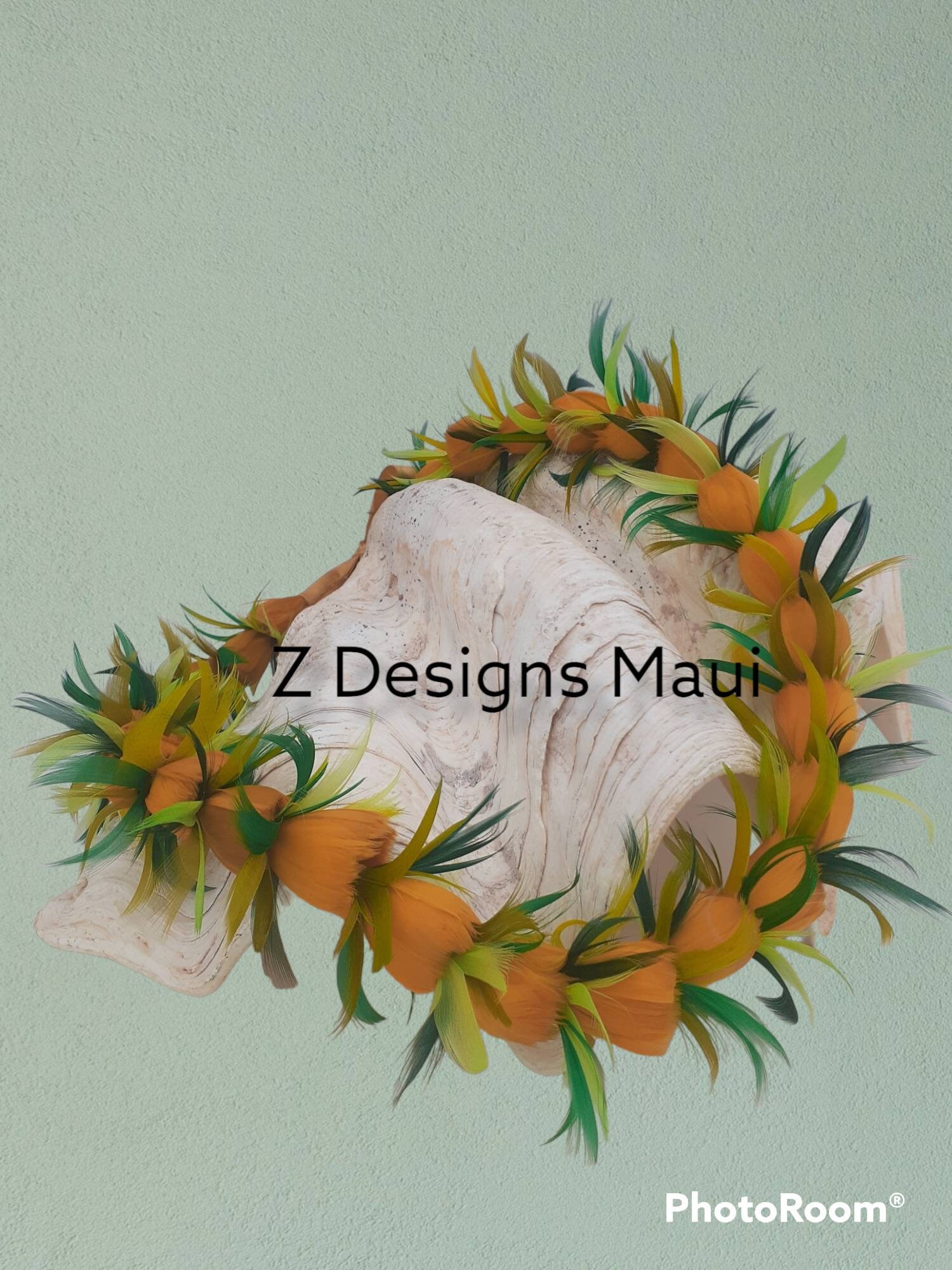 Pineapple Feather Lei, Hawaiian Lei, Feather Lei, Hawaiian Feather Lei ...