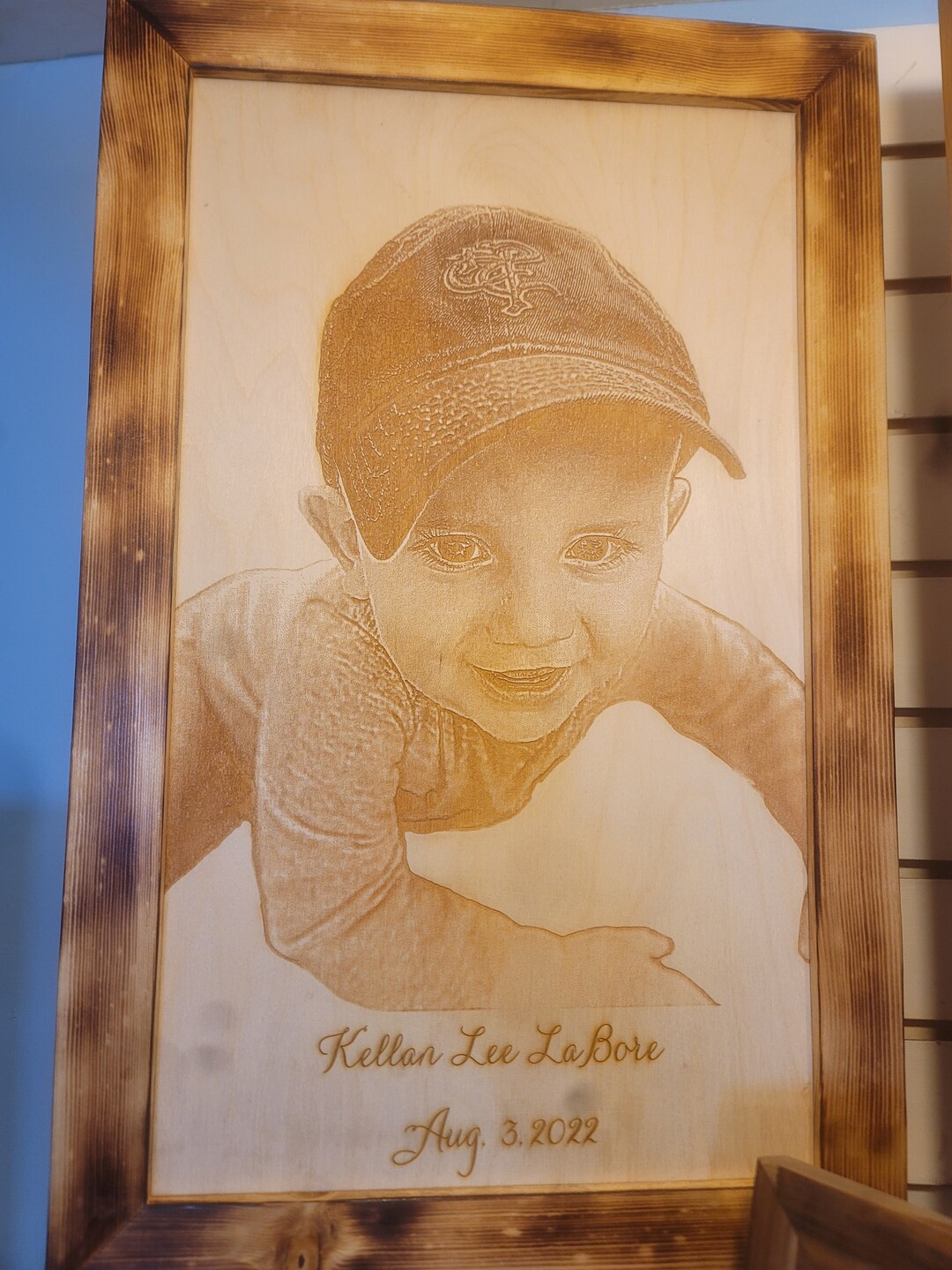 CUSTOM Potrait Laser Etched Portrait Digital Laser Photo 3d ...