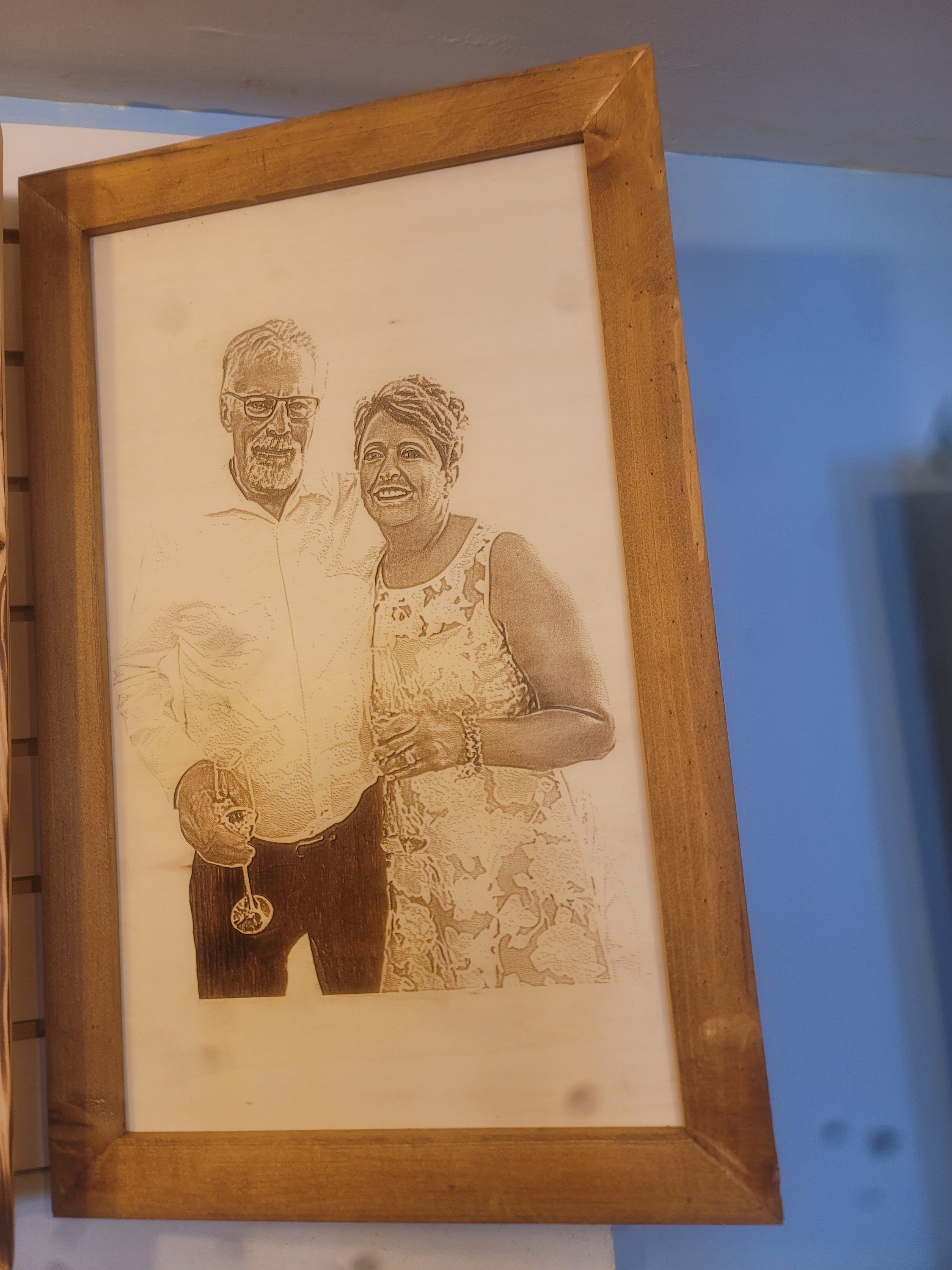 CUSTOM Potrait Laser Etched Portrait Digital Laser Photo 3d ...