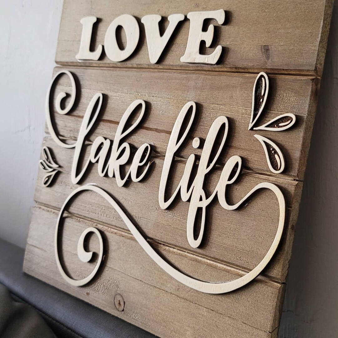 Love Lake Life Lake Life Home Decor - Etsy