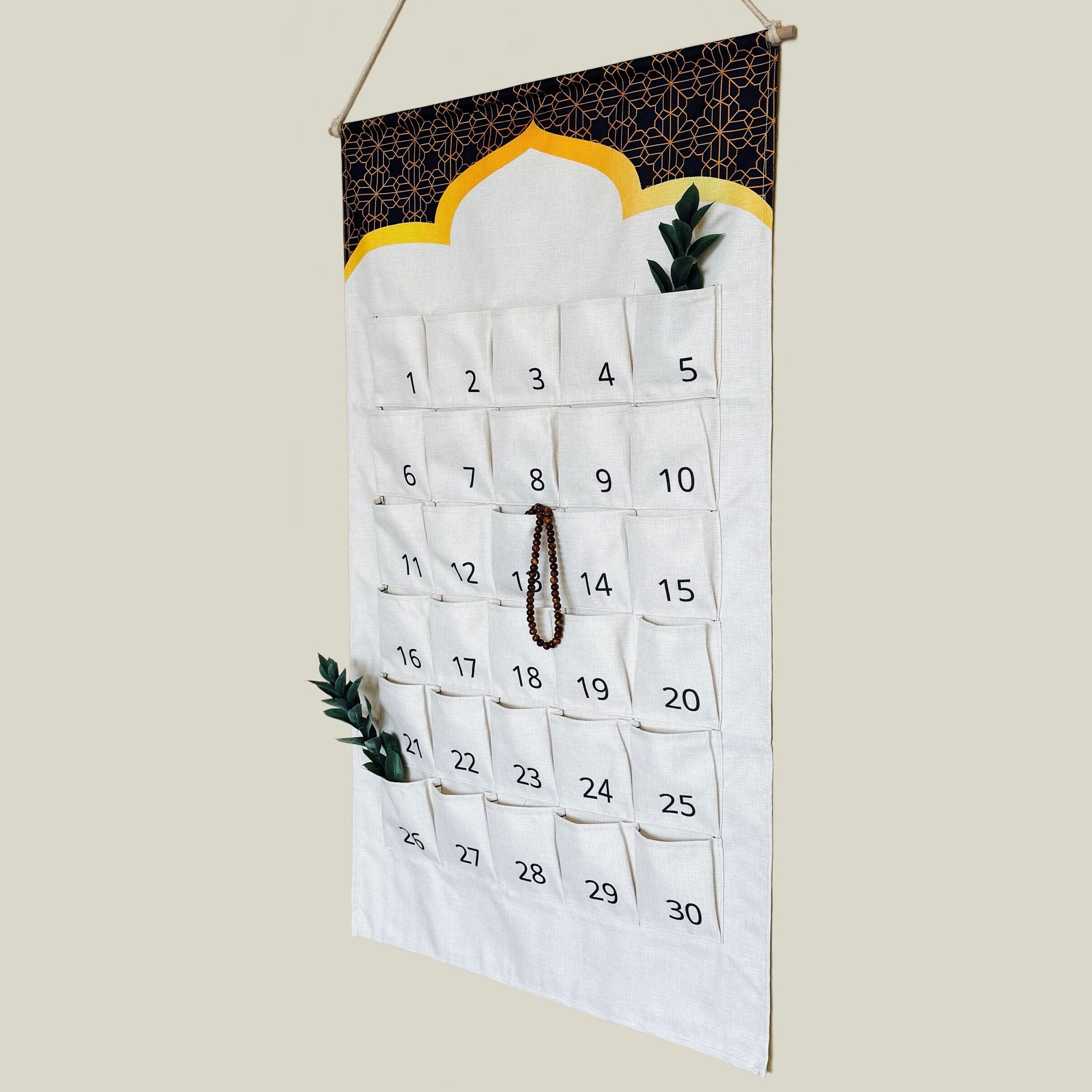 Personalized Ramadan Advent Countdown Calendar, 30 Day Wall Hanging ...