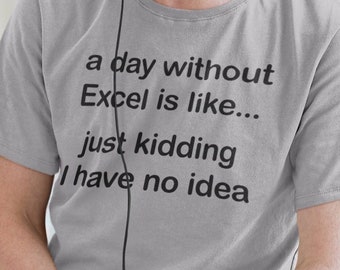 Excel Spreadsheet Shirt - Etsy UK