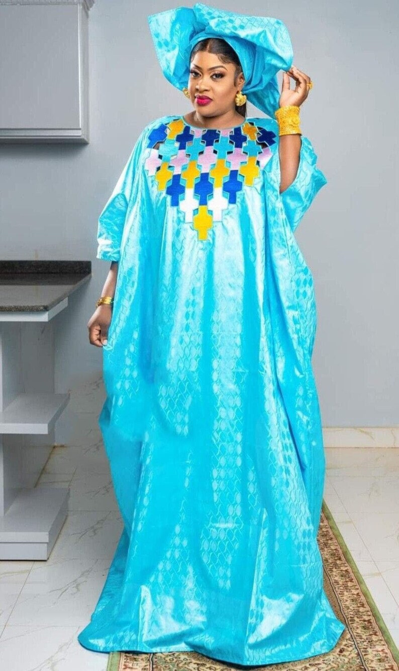 Bazin Riche Boubou, Getzner Magnum, Plus Size African Dress, Bazin ...