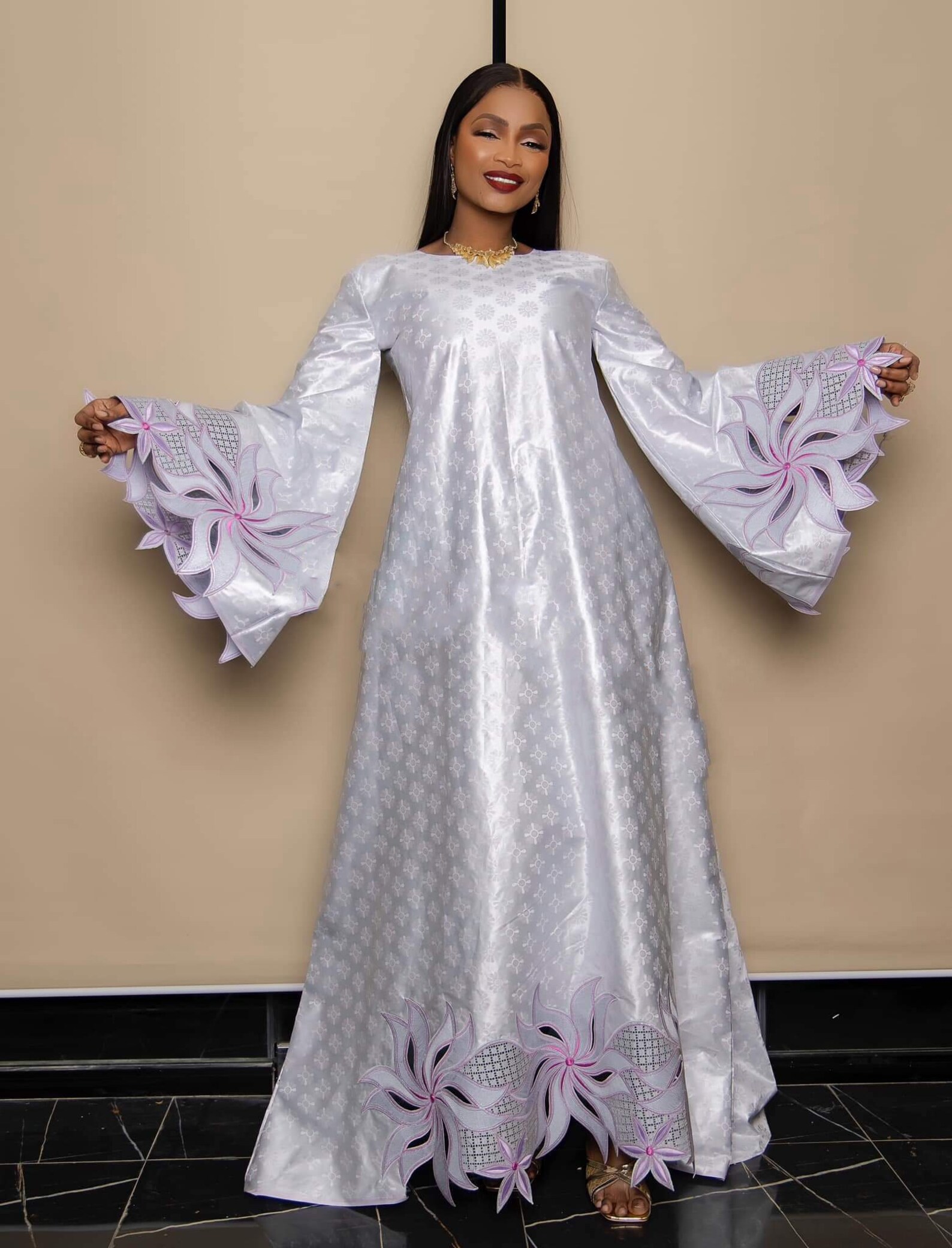 Bazin Gown, Getzner Super Magnum, Bazin Rich Fabric, African Fabric ...