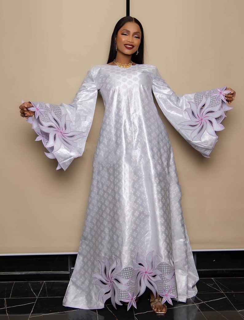 Bazin Gown, Getzner Super Magnum, Bazin Rich Fabric, African Fabric ...