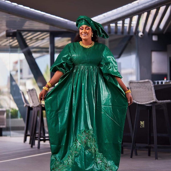 Bazin Gown, Getzner Super Magnum, Bazin Rich Fabric, African Fabric ...