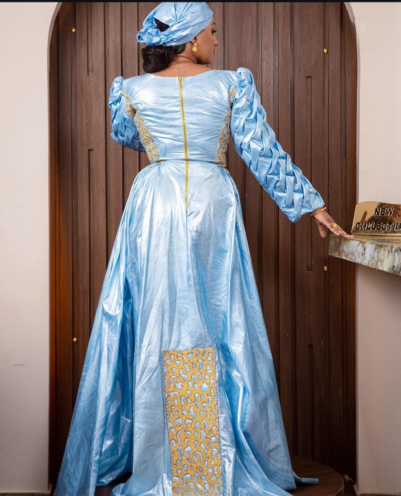 Bazin Gown, Getzner Super Magnum, Bazin Rich Fabric, African Fabric ...