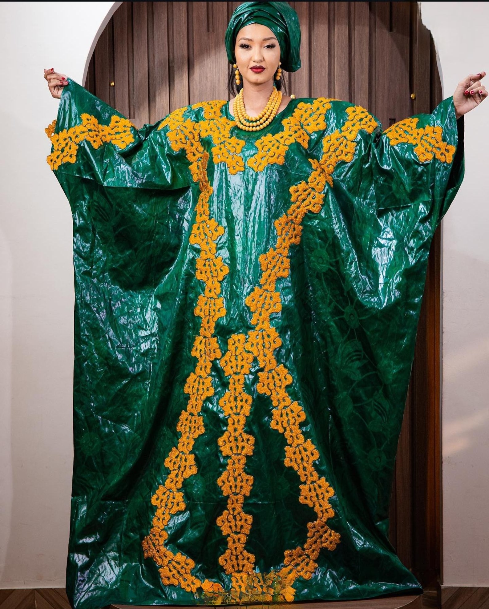 Bazin Rich Fabric, African Dress for Women Wedding Guest, Senegalese ...