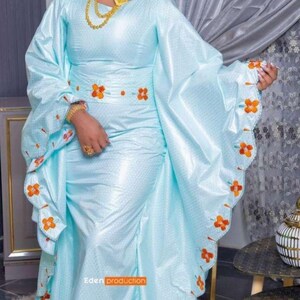 Bazin Grand Boubou, Getzner Super Magnum, Bazin Rich Fabric, African ...