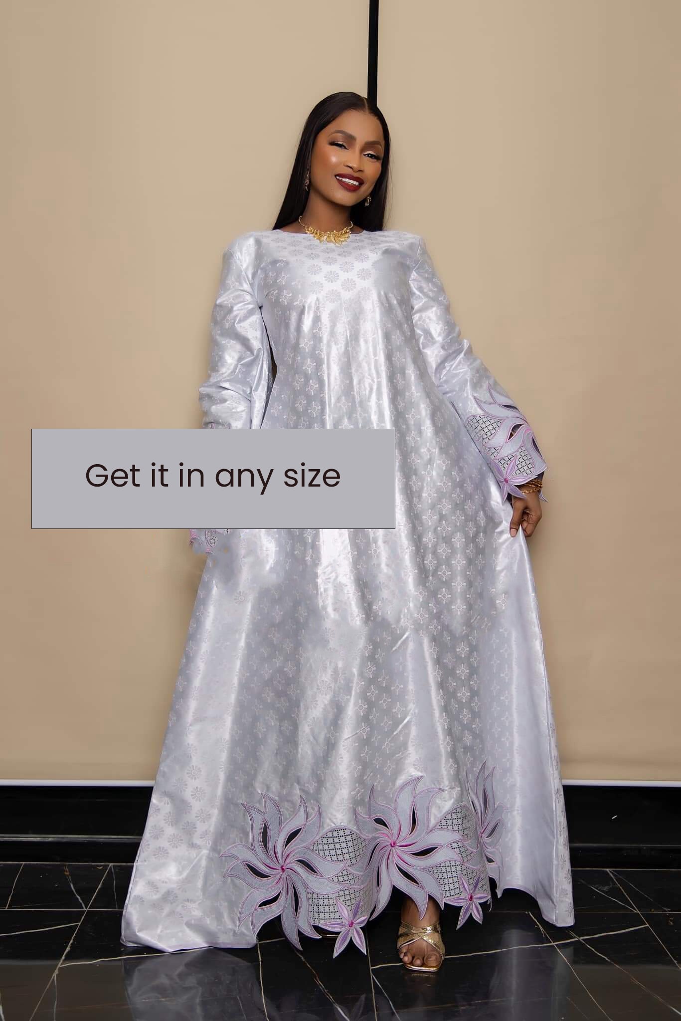 Bazin Gown, Getzner Super Magnum, Bazin Rich Fabric, African Fabric ...