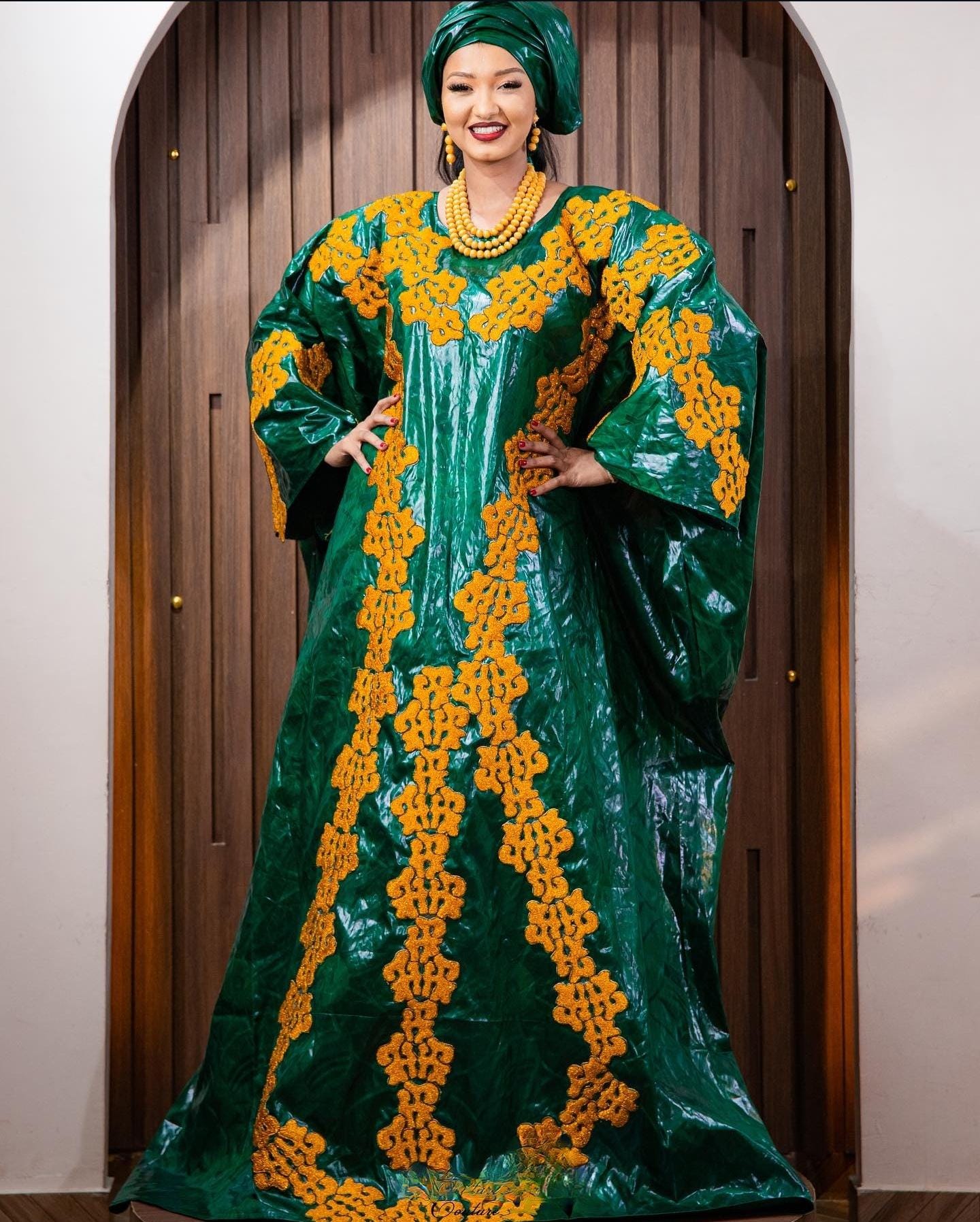 Bazin Rich Fabric, African Dress for Women Wedding Guest, Senegalese ...