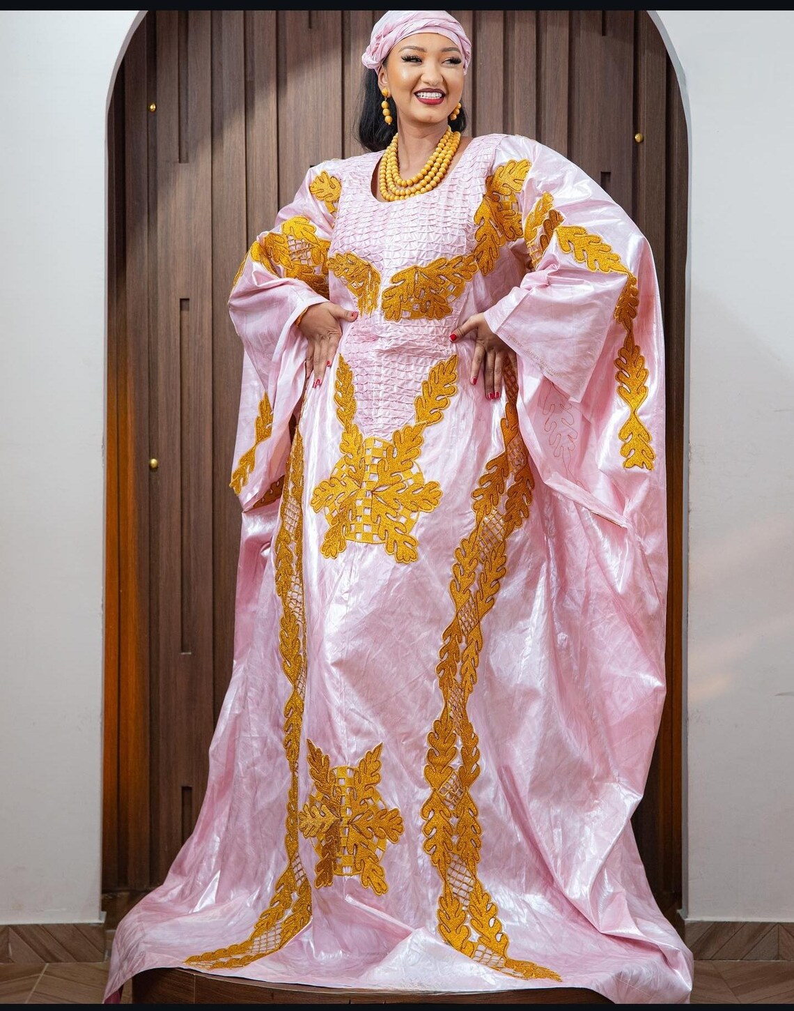 Bazin Rich Fabric, African Dress for Women Wedding Guest, Senegalese ...