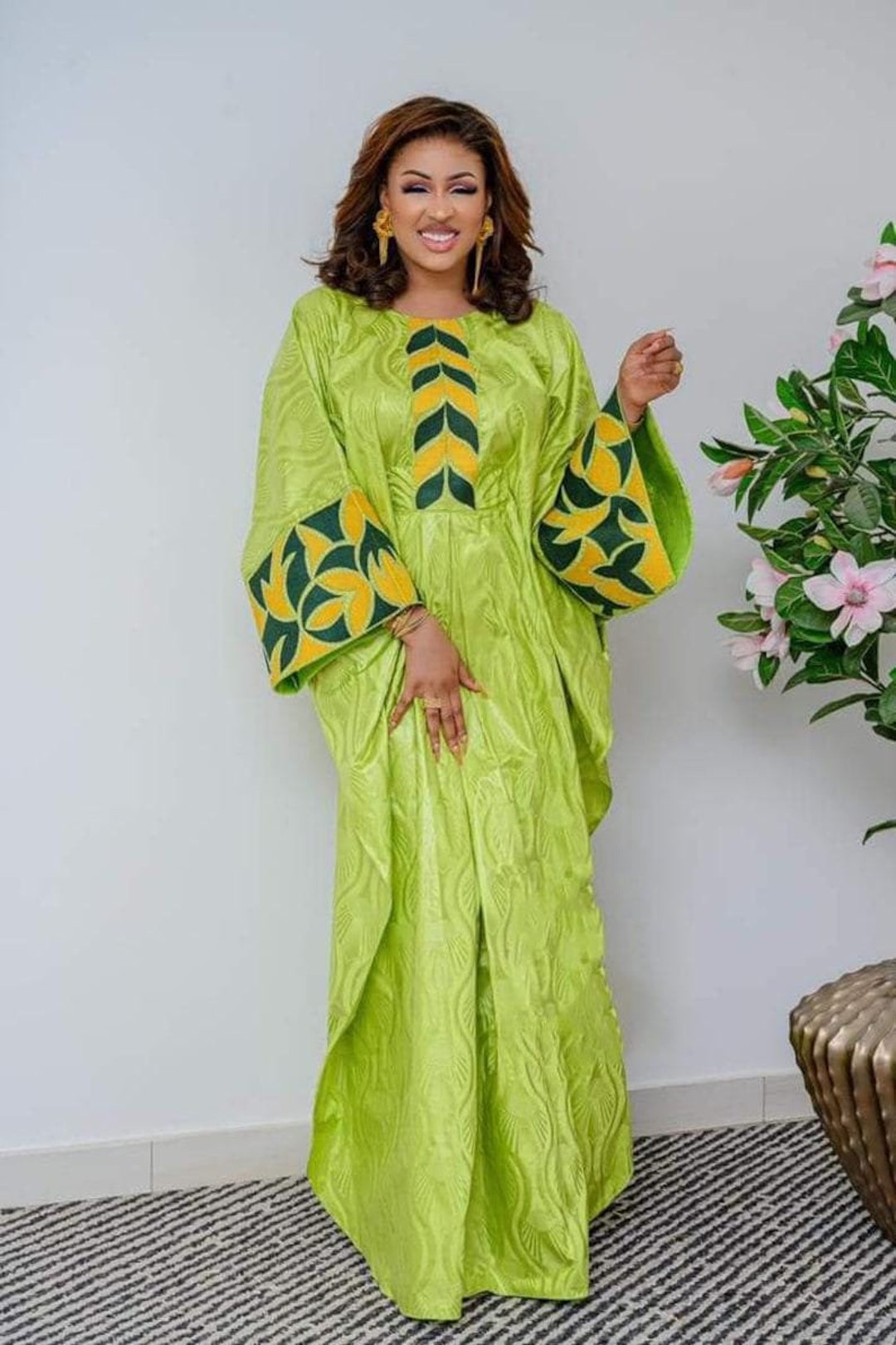 Bazin Gown, Getzner Super Magnum, Bazin Rich Fabric, African Fabric ...