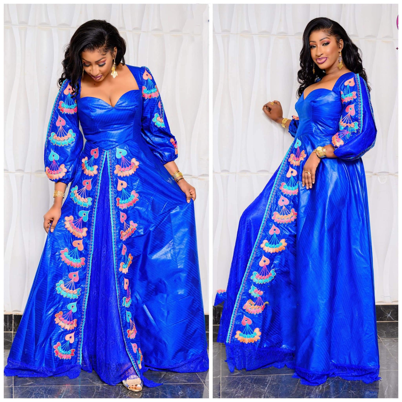 Bazin Gown, Getzner Super Magnum, Bazin Rich Fabric, African Fabric ...