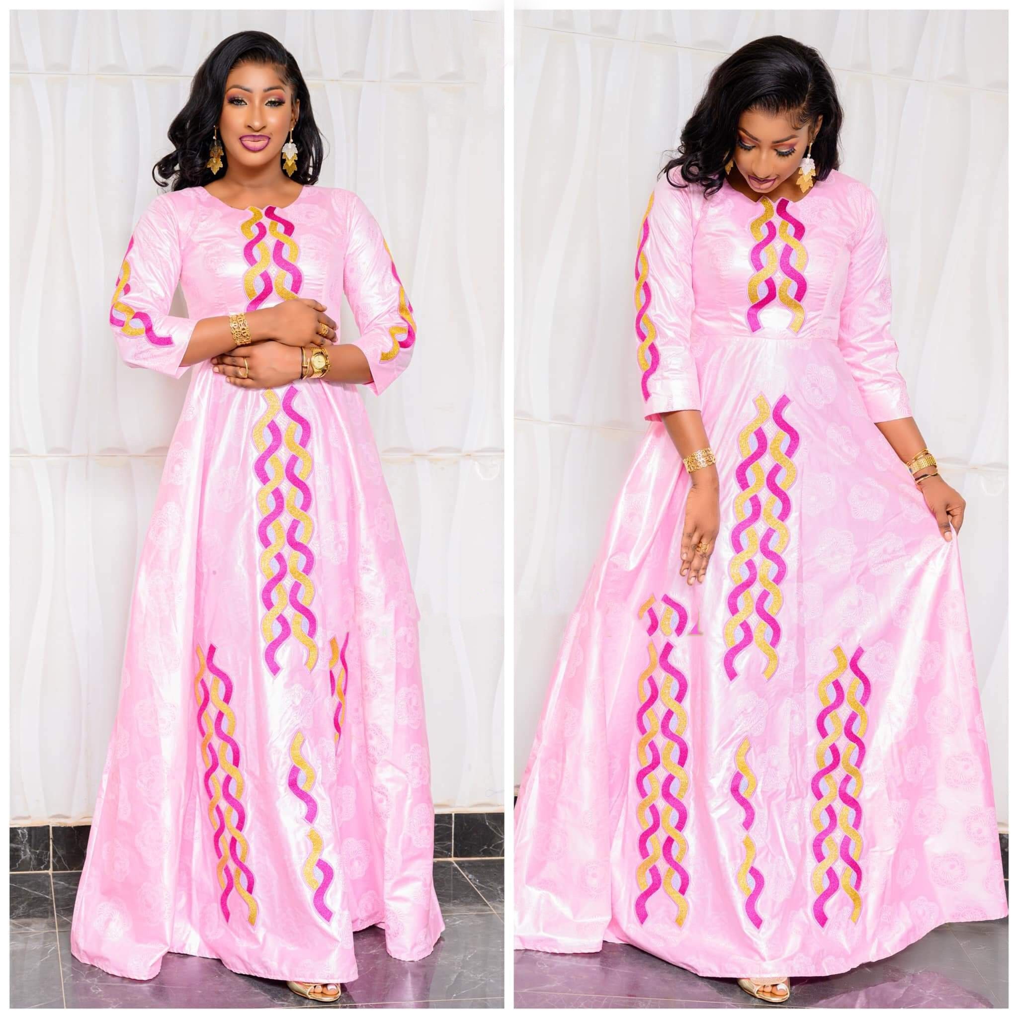 Bazin Gown, Getzner Super Magnum, Bazin Rich Fabric, African Fabric ...