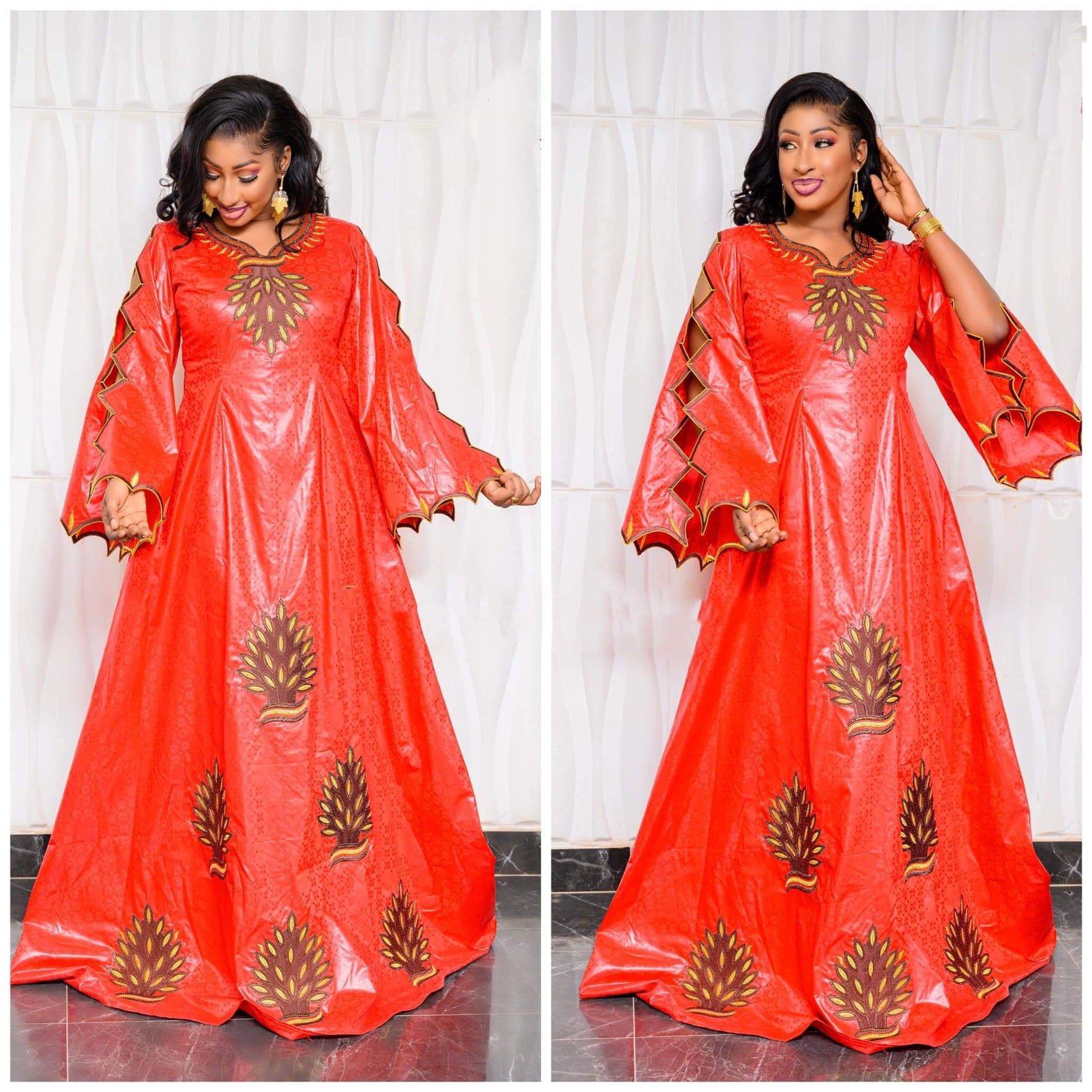 Bazin Gown, Getzner Super Magnum, Bazin Rich Fabric, African Fabric ...