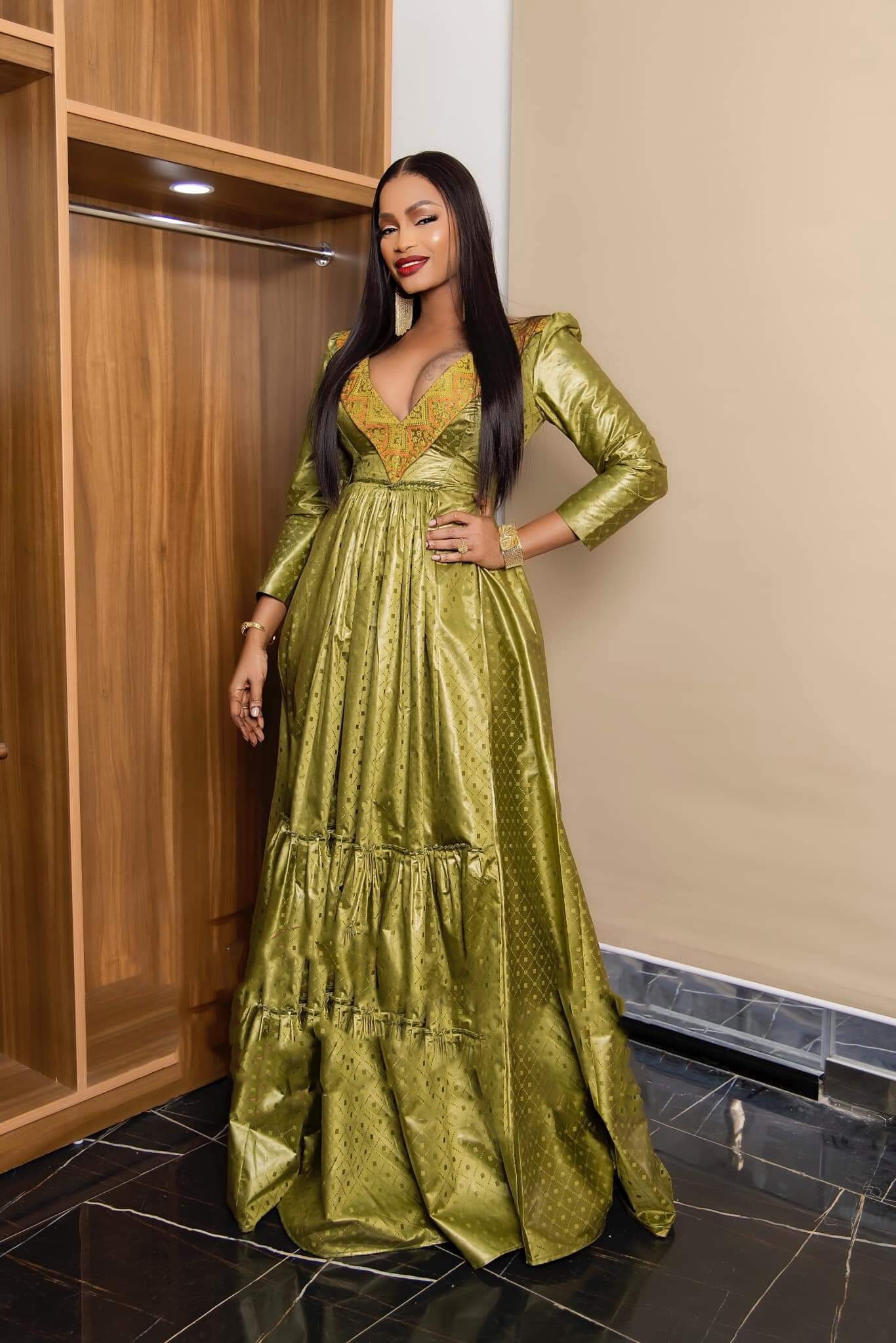 Bazin Gown, Getzner Super Magnum, Bazin Rich Fabric, African Fabric ...