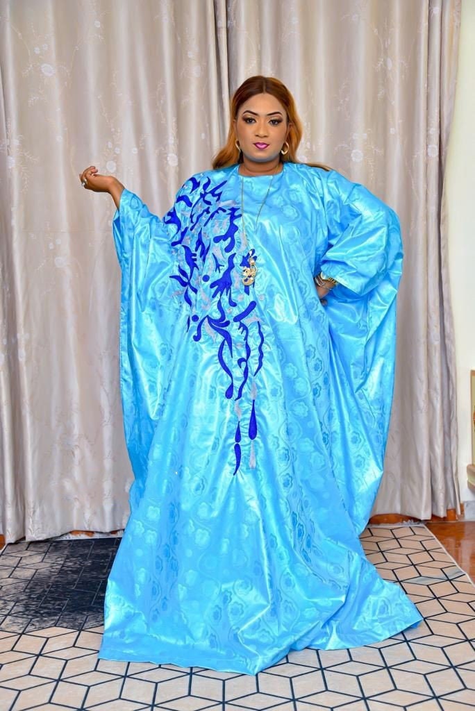 Bazin Grand Boubou, Getzner Super Magnum, Bazin Rich Fabric, African ...