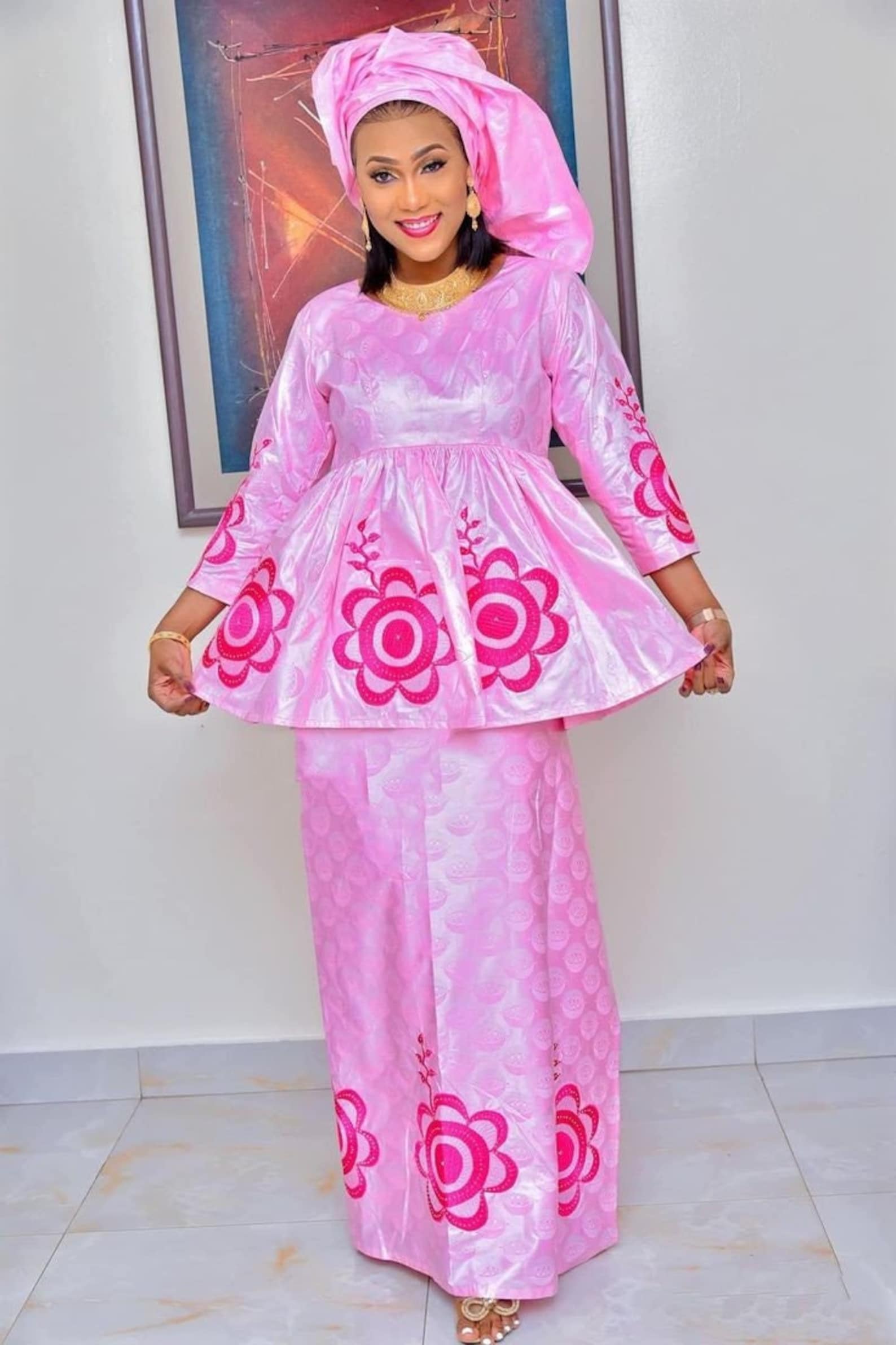 Bazin Grand Boubou, Getzner Super Magnum, Bazin Rich Fabric, African ...