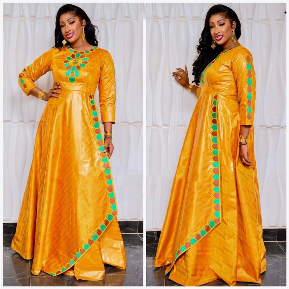 Bazin Gown, Getzner Super Magnum, Bazin Rich Fabric, African Fabric ...