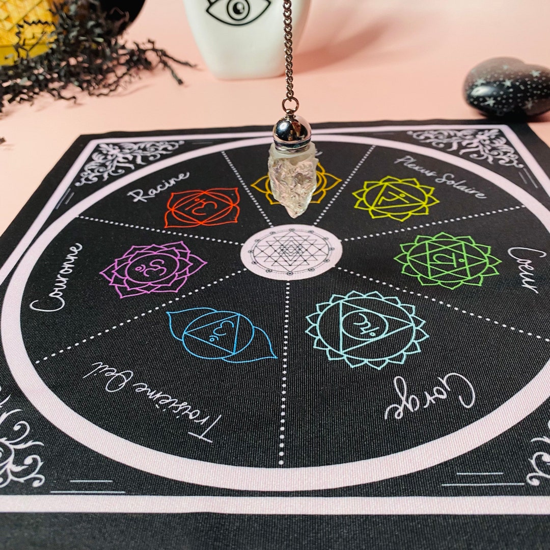 Chakras Pendulum Mat Runes Chakras Mat Divination Board - Etsy