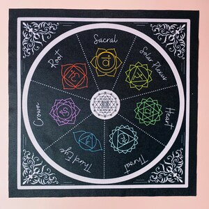 Chakras Pendulum Mat Runes Chakras Mat Divination Board - Etsy