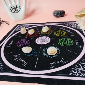 Chakras Pendulum Mat Runes Chakras Mat Divination Board - Etsy