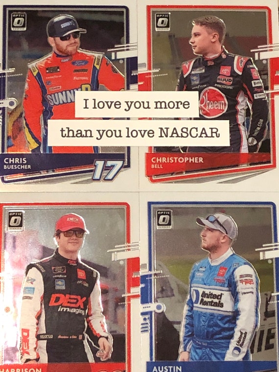 I Love You More Than You Love NASCAR Father's Day Card | Etsy