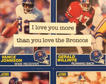 Denver Broncosdenver Broncos Carddenver Broncos Birthday - Etsy