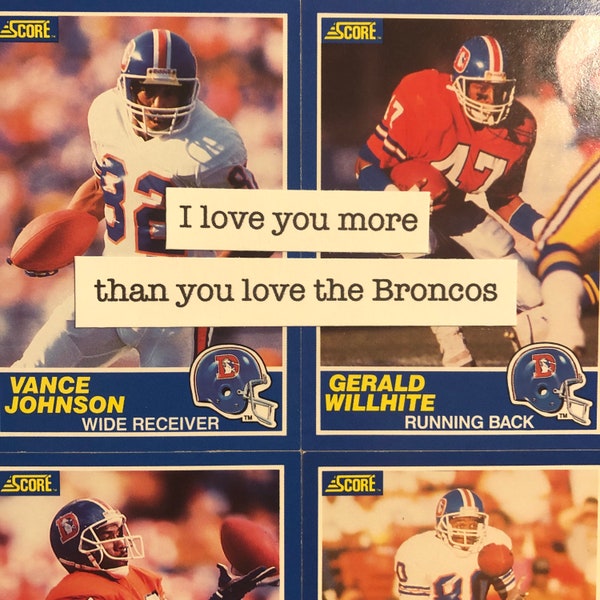 Denver Broncos Birthday Card - Etsy