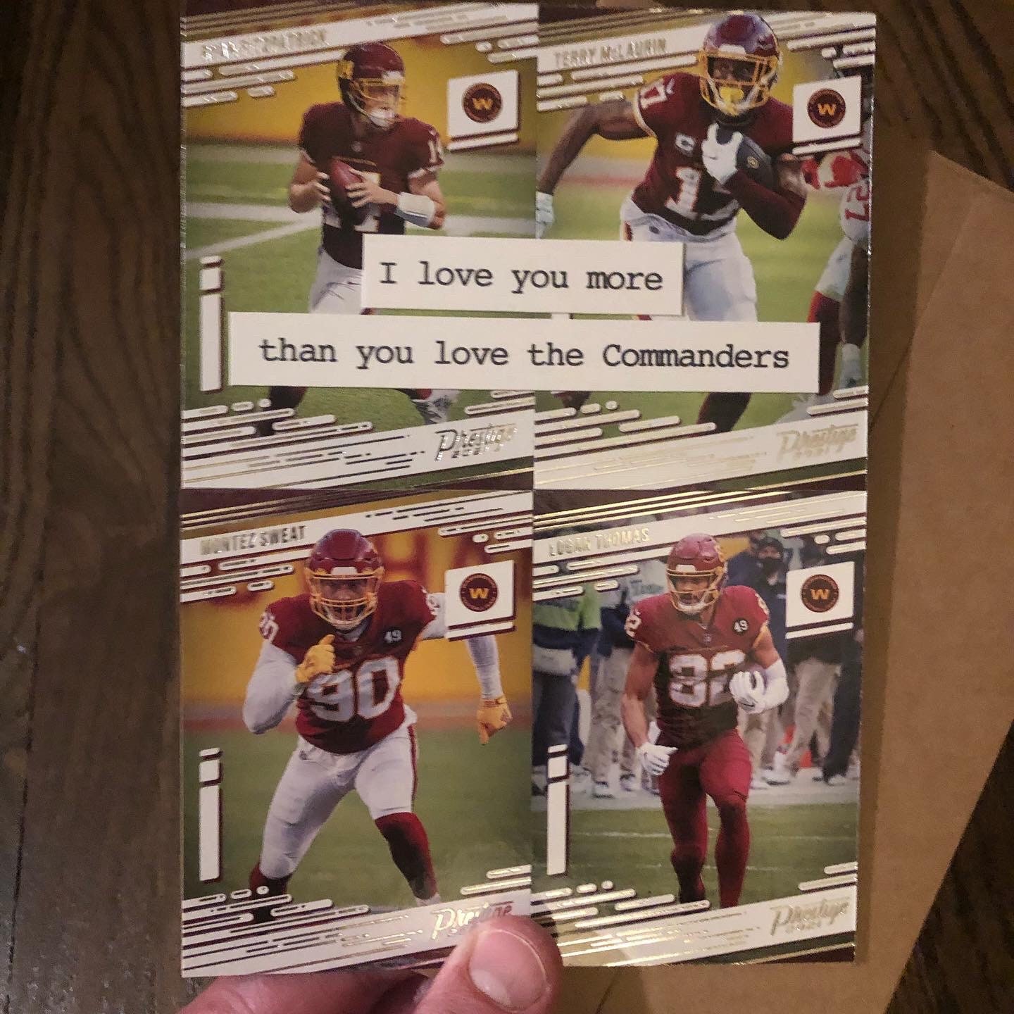 Washington Commanders Card | "i Love You More Than You Love the ...