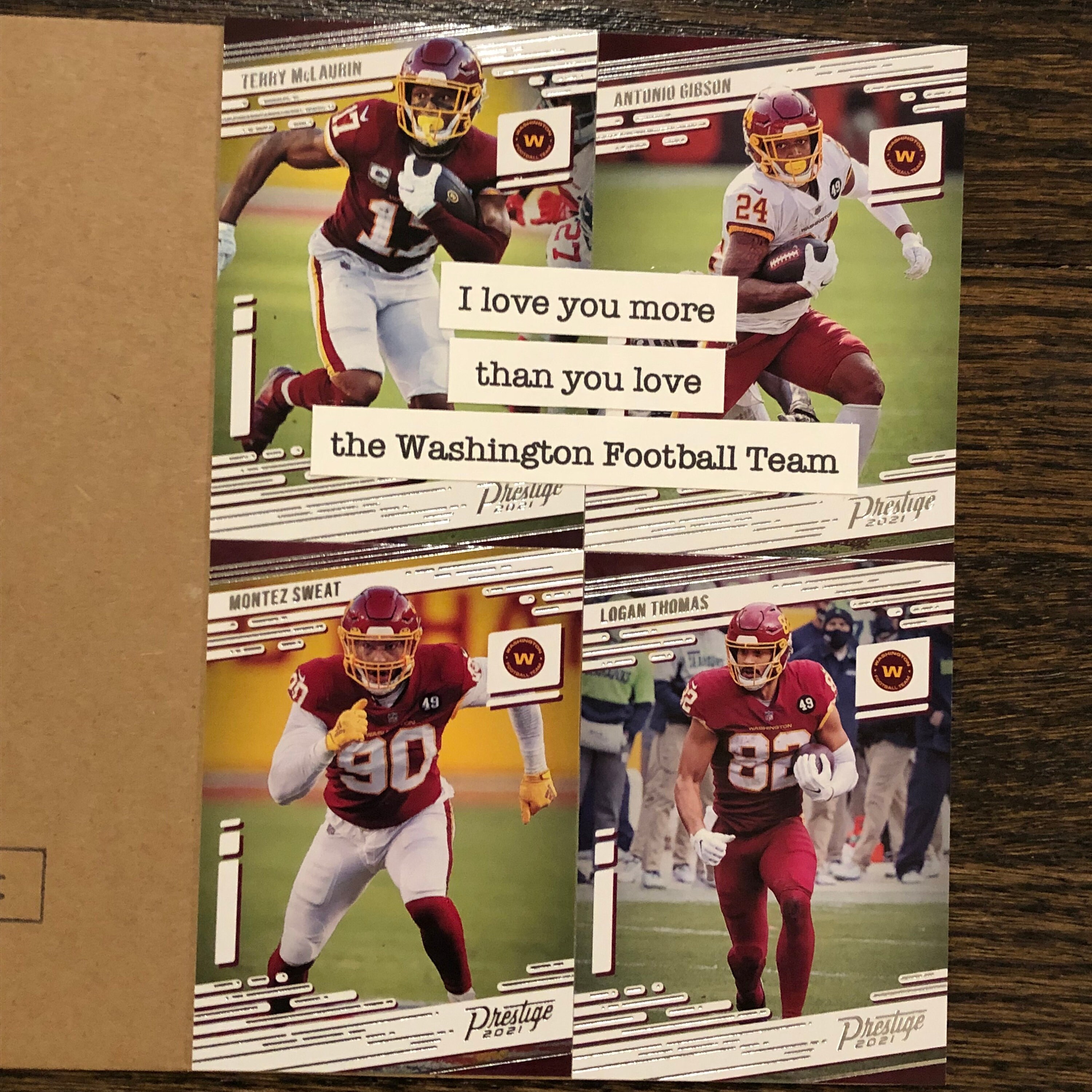 Washington Commanders Card i Love You More Than You - Etsy Denmark