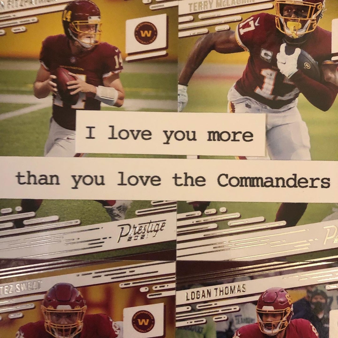 Washington Commanders Card i Love You More Than You - Etsy